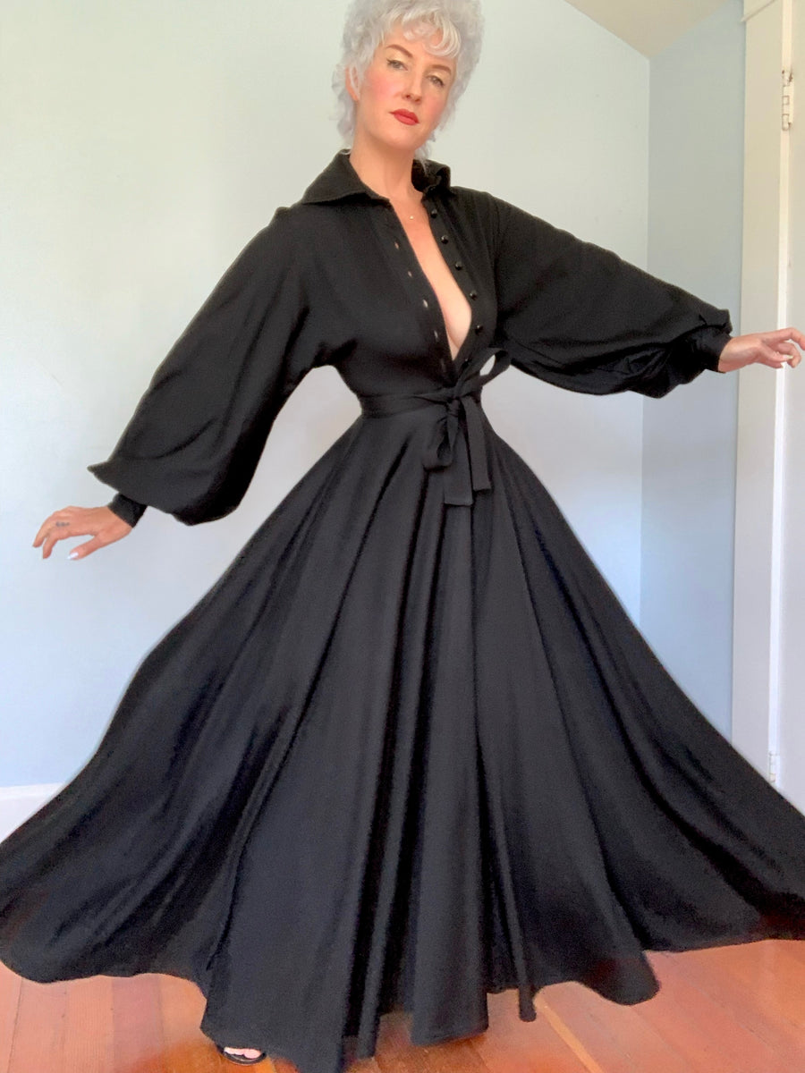 1973 Documented Designer “Jean Varon” Spiderweb Gown – butchwaxvintage