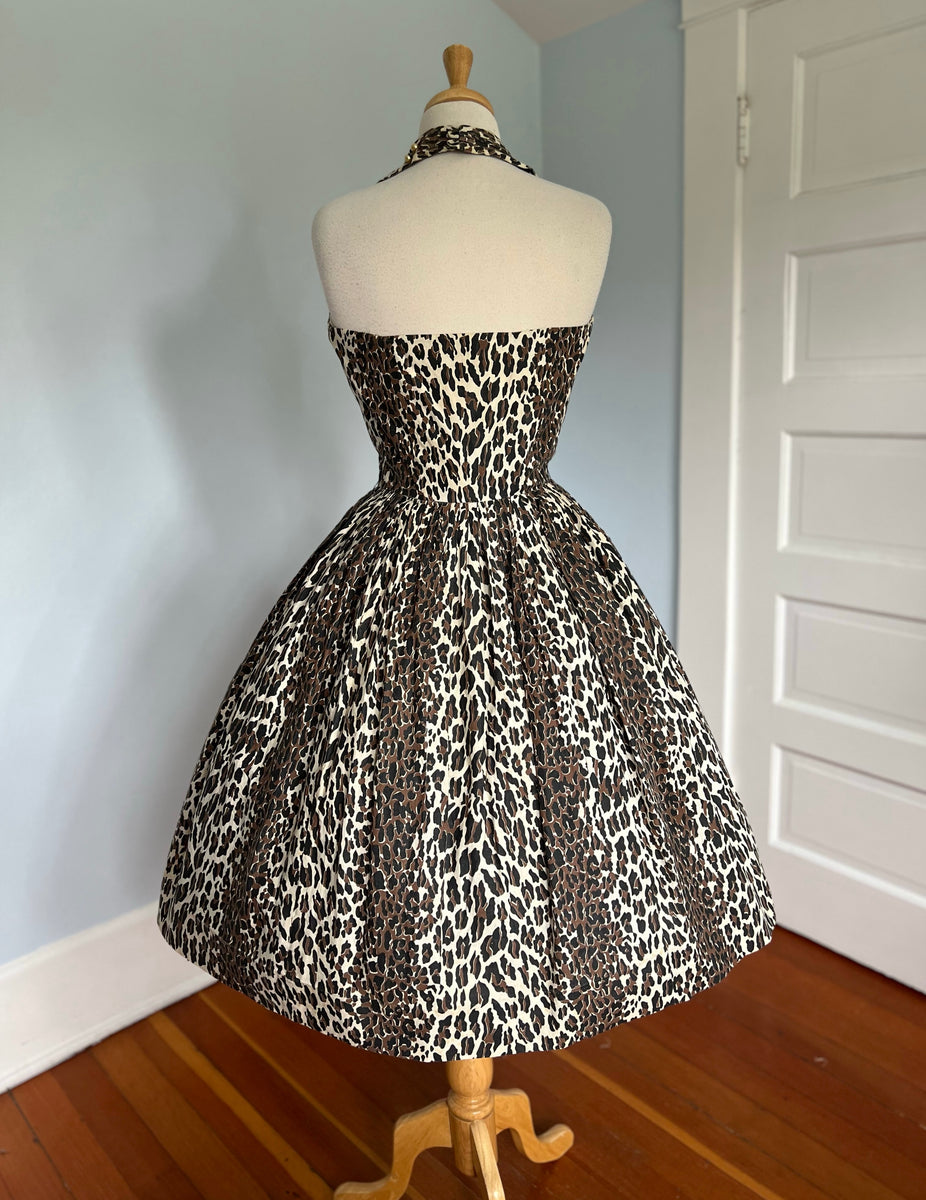 1950s Homemade Leopard Cotton Sundress – butchwaxvintage